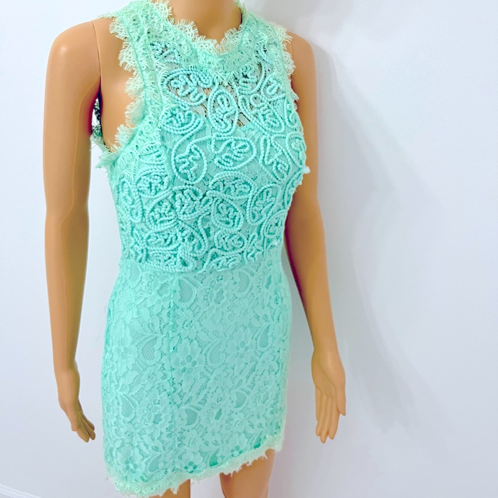 Gianni Bini Mint Green Lace Dress S - Gem